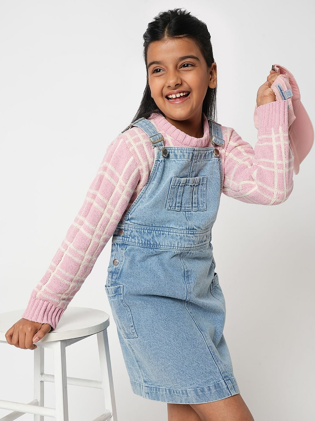 Girl Blue Denim Dungaree
