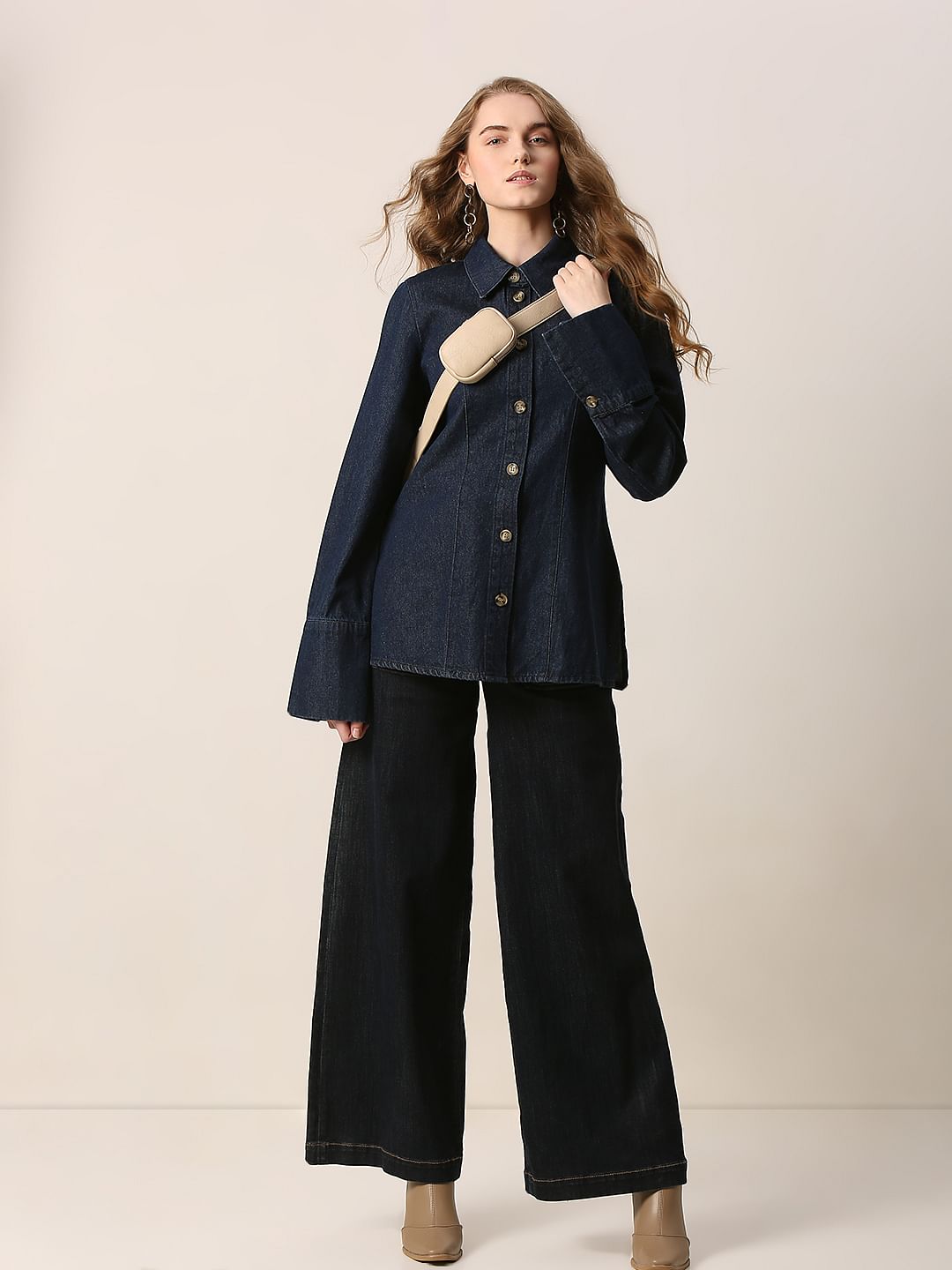 取寄) モッドオードック レディース ロング スリーブ ボタン フロント