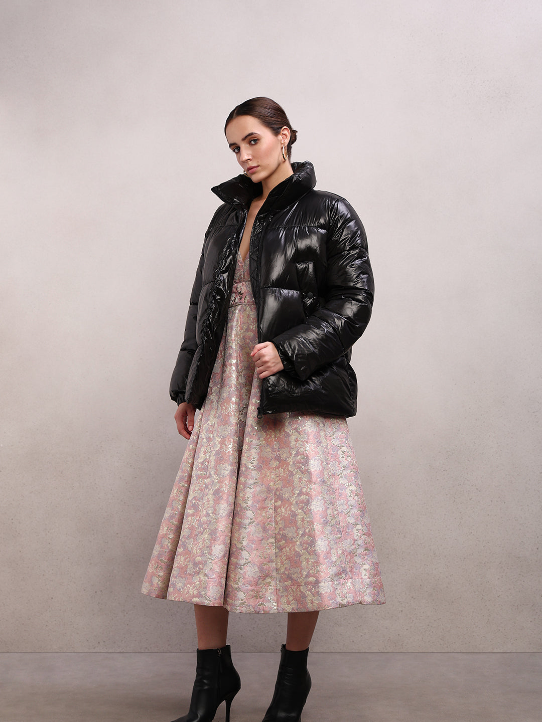 Black Short Puffer Jacket