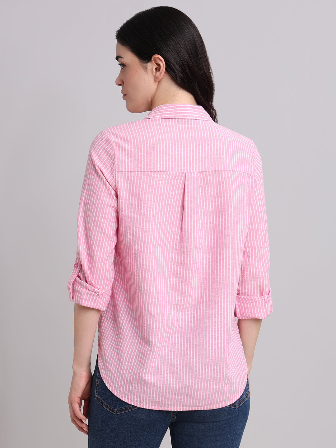 Pink Striped Shirt
